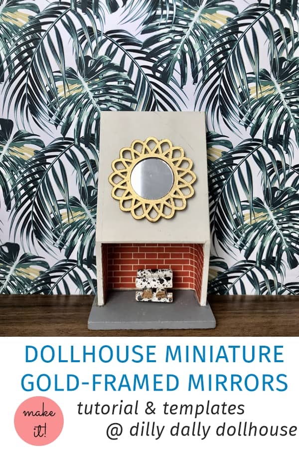 Miniature Gold Round Mirrors - Tutorial and Templates (PDF and SVG ...