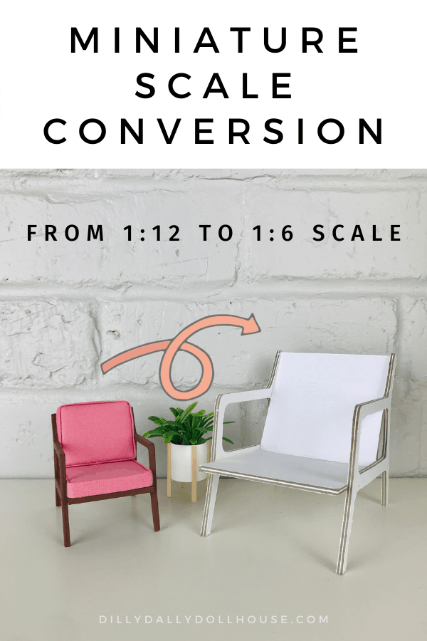 How to Convert 1:12 Miniature Into 1:6 Scale - dilly dally dollhouse